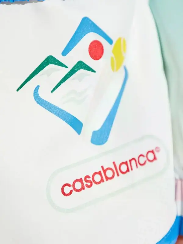 Casablanca Sporty Shorts With Blue Trim
