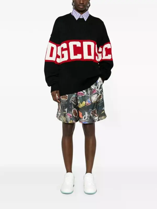 Gcds Intarsia-knit Logo Sweater
