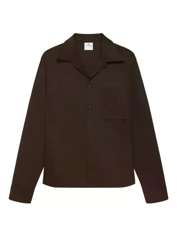 COURREGES Dark Open Collar Shirt - Brown