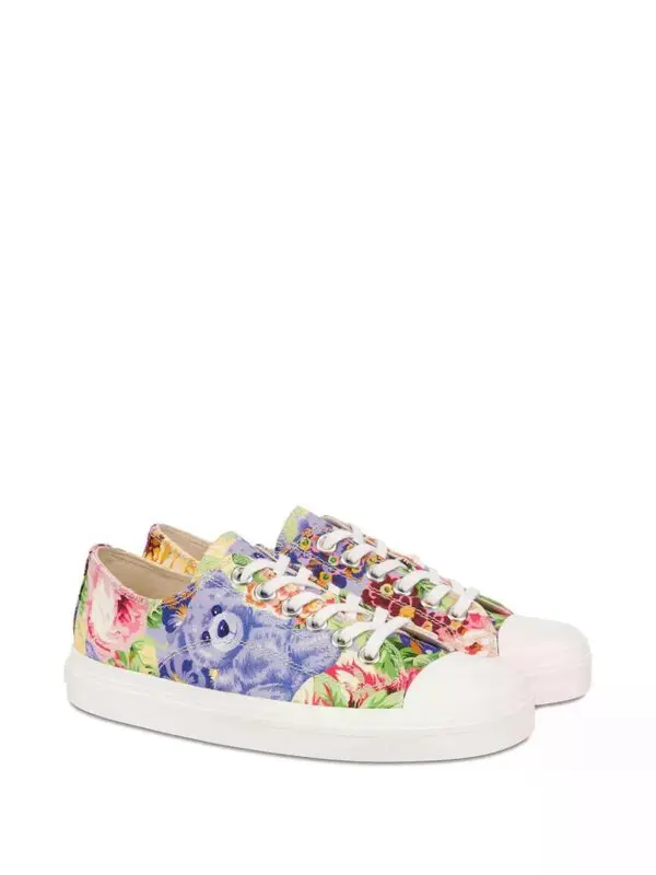 Moschino Teddy Bear Print Lace-up Sneakers