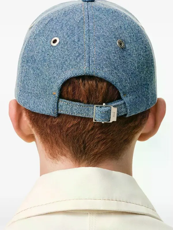 AMI Paris De Coeur Embroidered Denim Cap