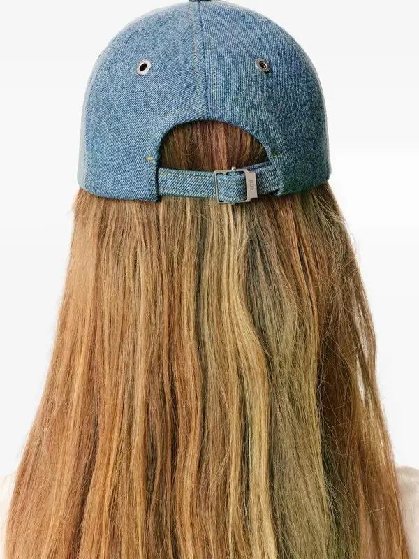 AMI Paris De Coeur Embroidered Denim Cap