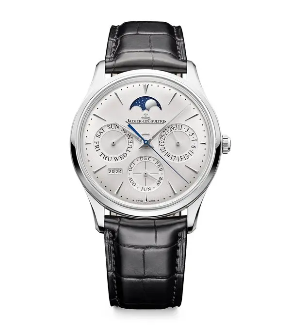 JAEGER-LECOULTRE Stainless Steel Ultra Thin Perpetual Calendar Watch - Silver