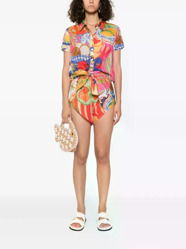 Farm Rio Printed Shorts - Red