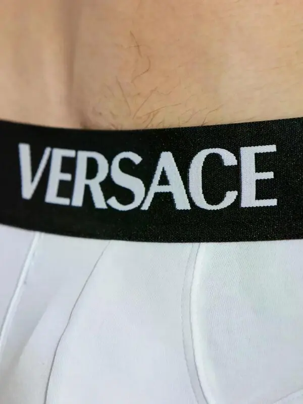 Versace Cotton-jersey Briefs 3-pack - White