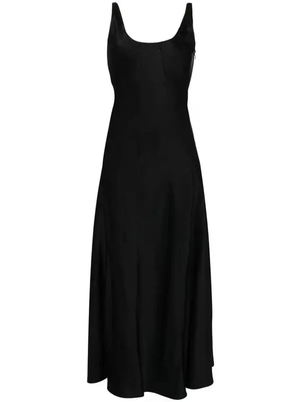 JIL SANDER Sleeveless Square Neck Maxi Dress