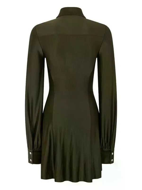 Rabanne Button-embellished Draped Dress - Green