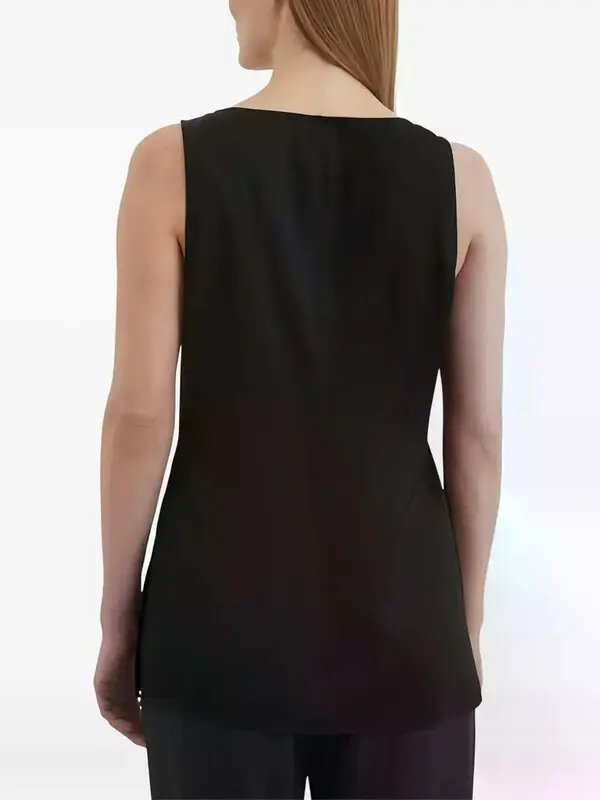 Marc O'polo Sleeveless Satin-effect Tank Top With Wide Straps