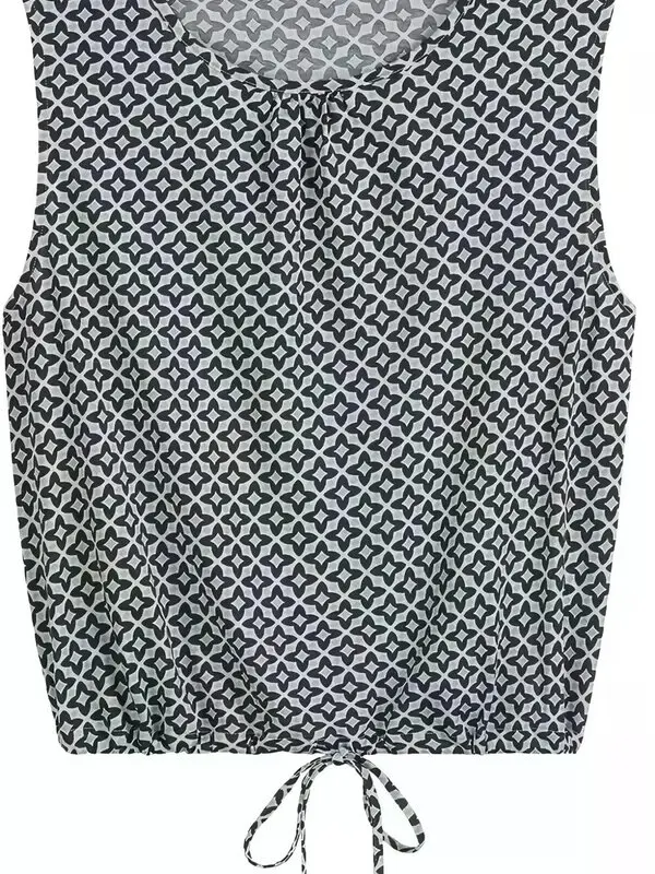 Marc O'polo Sleeveless Printed Top With Drawstring Hem