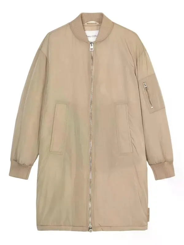 Marc O'polo Zip-up Bomber Jacket With Ribbed Cuffs