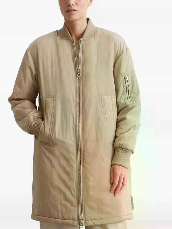 Marc O'polo Zip-up Bomber Jacket With Ribbed Cuffs
