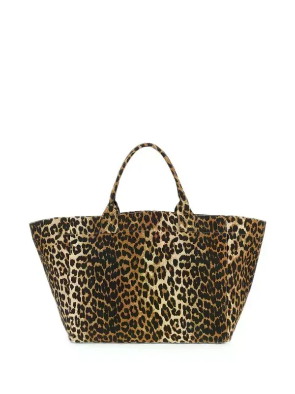 GANNI Xxlarge Leopard-print Tote Bag - Neutrals