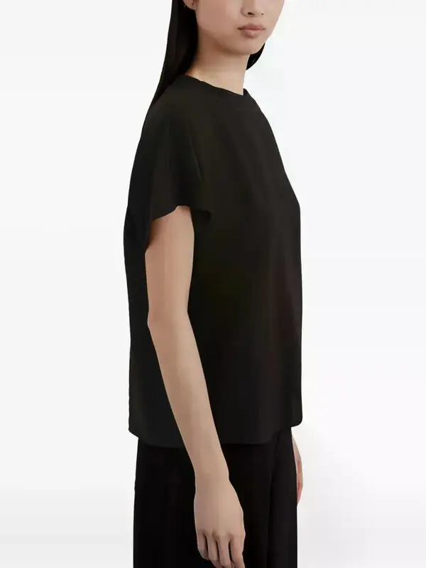 Marc O'polo Round Neck Short Sleeve Top - Black