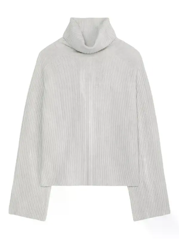 Marc O'polo Ribbed Turtleneck Jumper - Grey