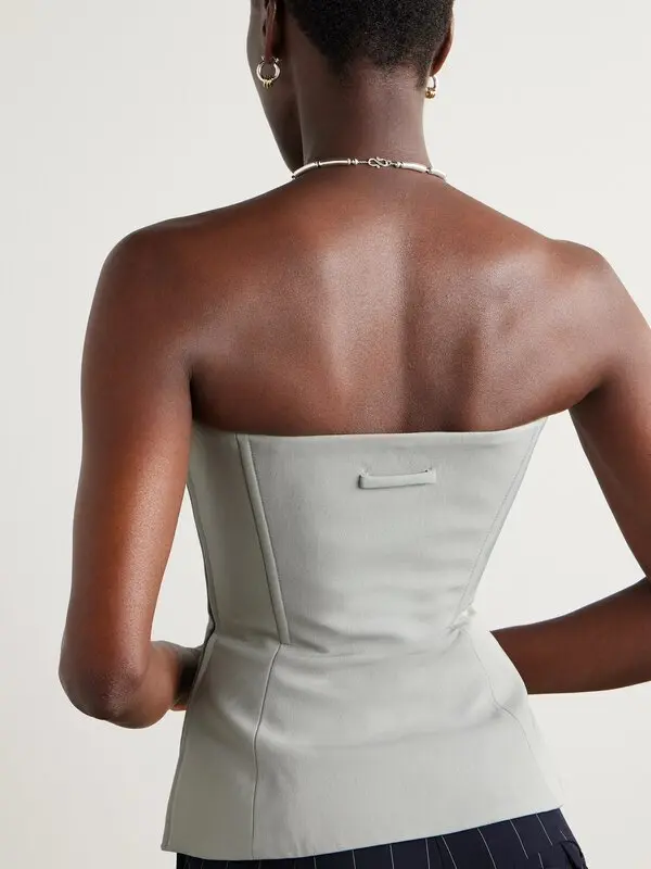 JEAN PAUL GAULTIER Strapless Peplum Bustier Top