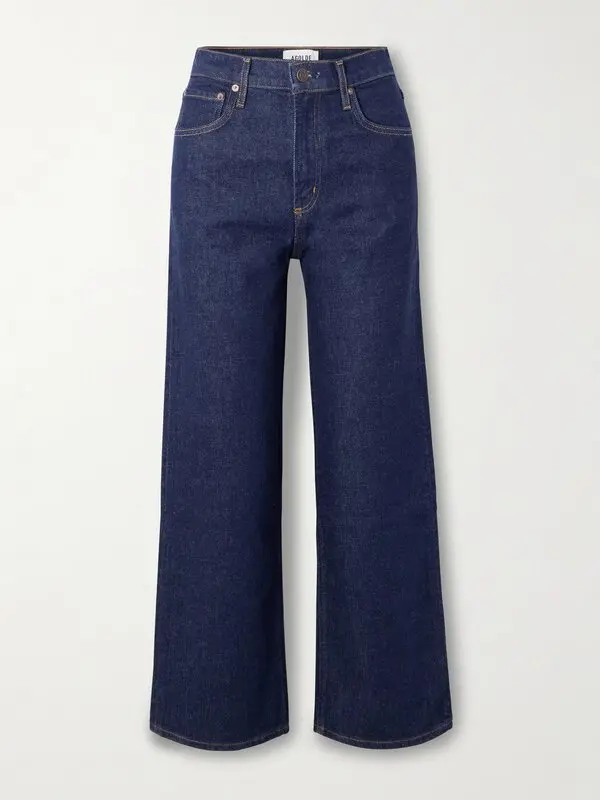 AGOLDE Ren Cropped High-rise Wide-leg Jeans