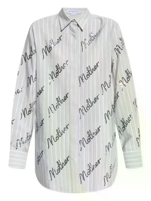 Stella McCartney Sequin Embellished Striped Shirt