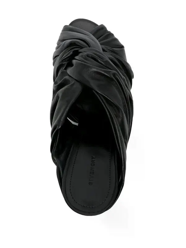 Givenchy Calf Leather Twist Sandals