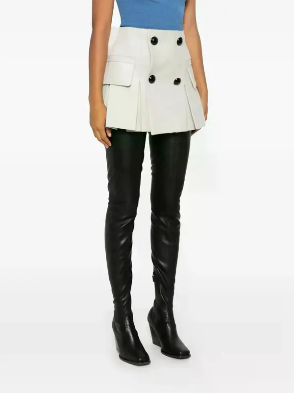 Sacai Pleated Wool Felted Shorts