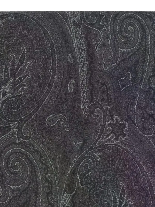 Etro Paisley-print Frayed-edge Scarf - Grey