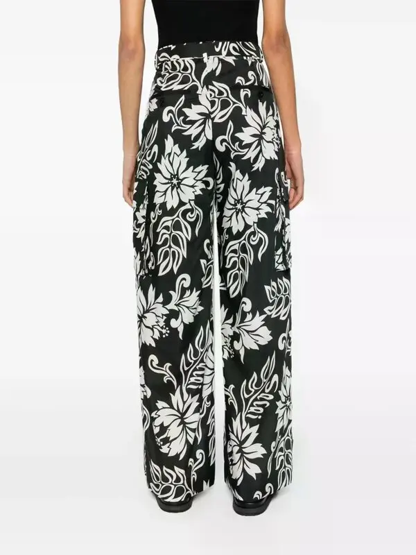 Sacai Floral Print Palazzo Trousers