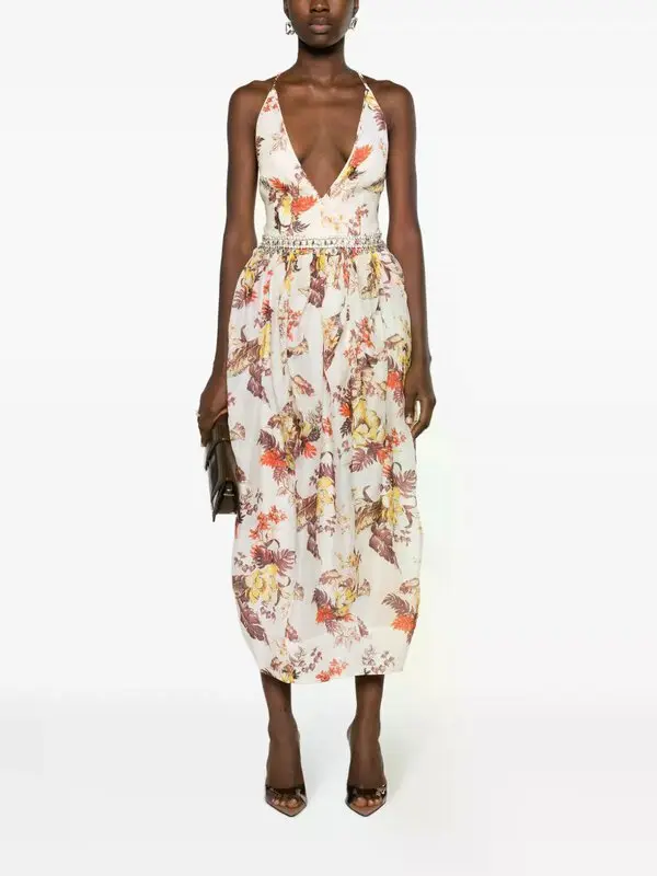 Zimmermann Matchmaker Tulip Floral-print Midi Dress