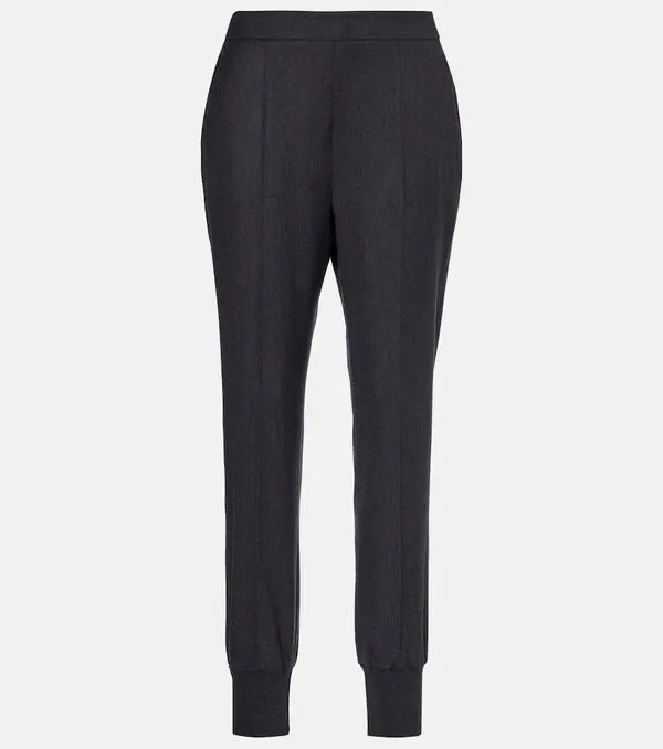 Stella McCartney Mid-rise Wool Tapered Sweatpants