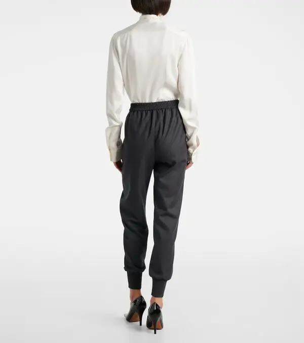 Stella McCartney Mid-rise Wool Tapered Sweatpants