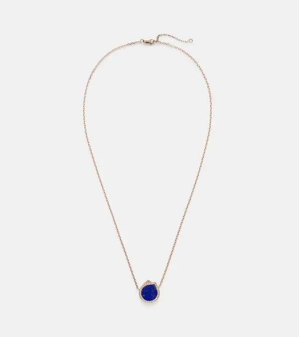 REPOSSI 18kt Rose Gold Lapis Lazuli And Diamond Necklace - Pink