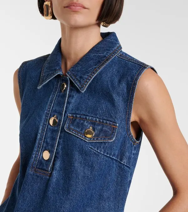 SELF-PORTRAIT Denim Minidress