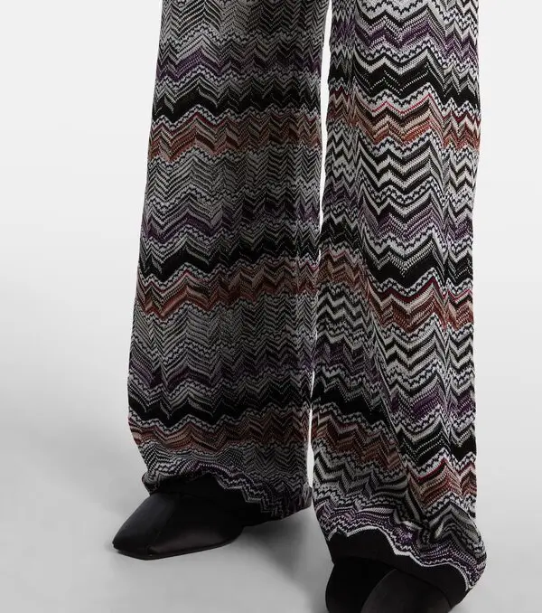 Missoni Zigzag Knitted Wide-leg Trousers