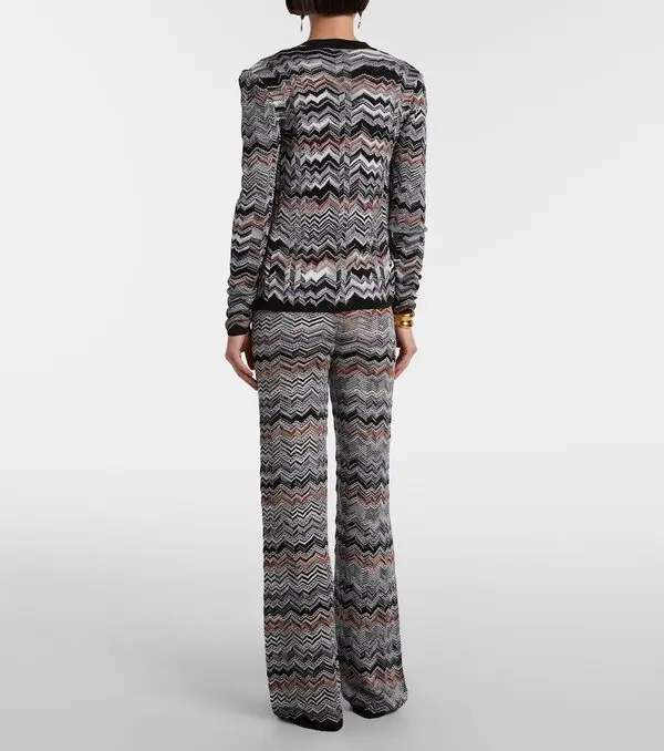 Missoni Zigzag Knitted Wide-leg Trousers