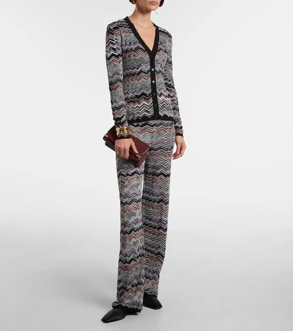 Missoni Zigzag Knitted Wide-leg Trousers
