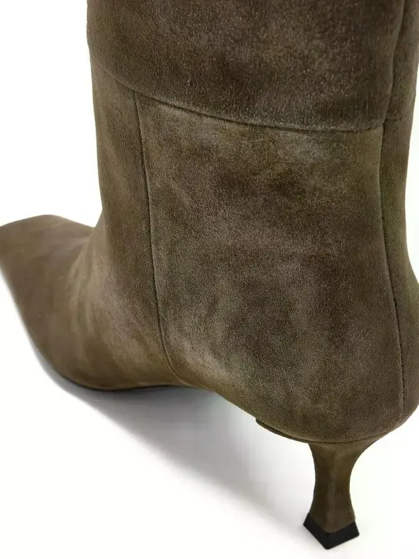 Proenza Schouler Trap Suede Knee-high Boots - Green