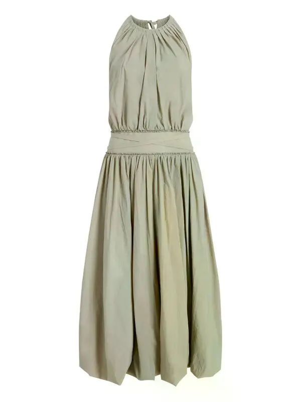 Proenza Schouler White Label Gathered Halterneck Midi Dress - Green