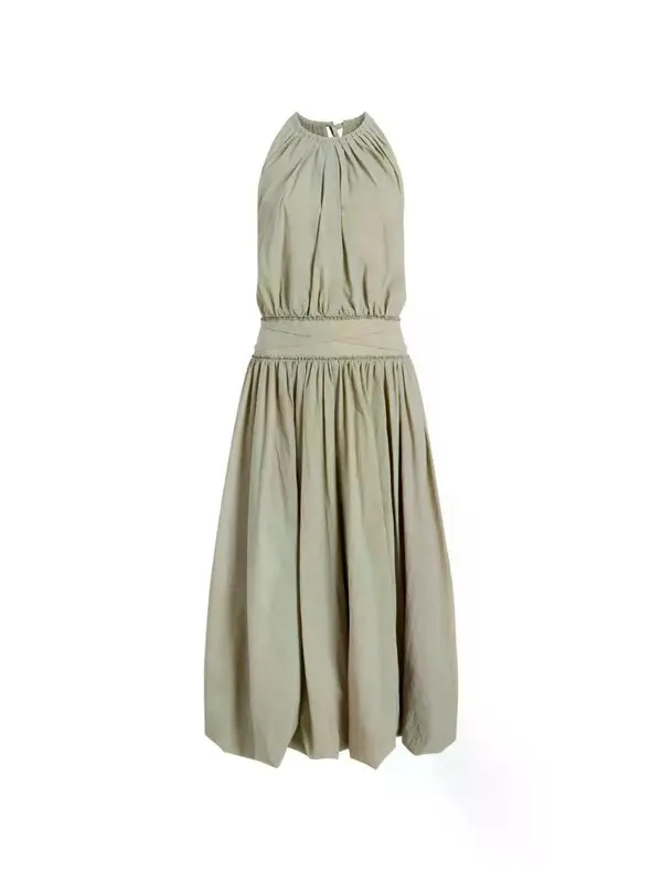 Proenza Schouler White Label Gathered Halterneck Midi Dress - Green