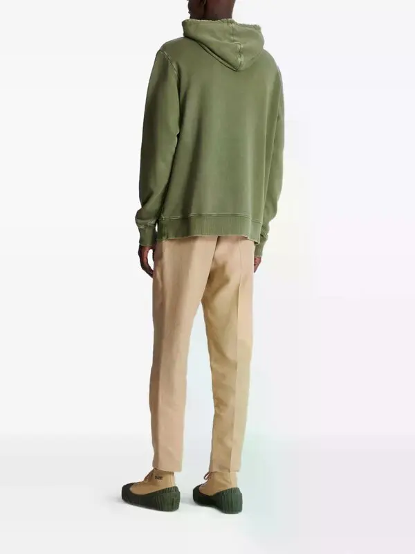 Balmain Logo-print Hoodie - Green