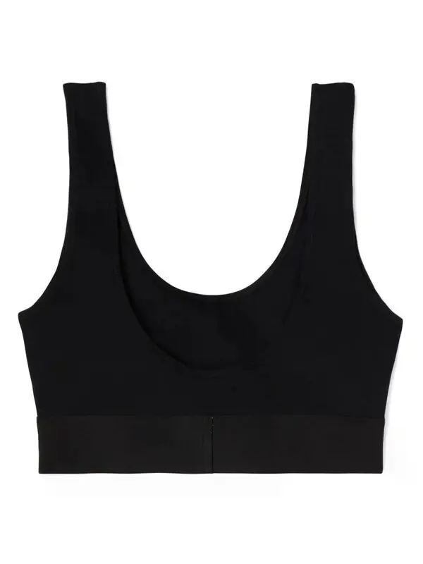 Palm Angels Logo-underband Scoop-neck Bra