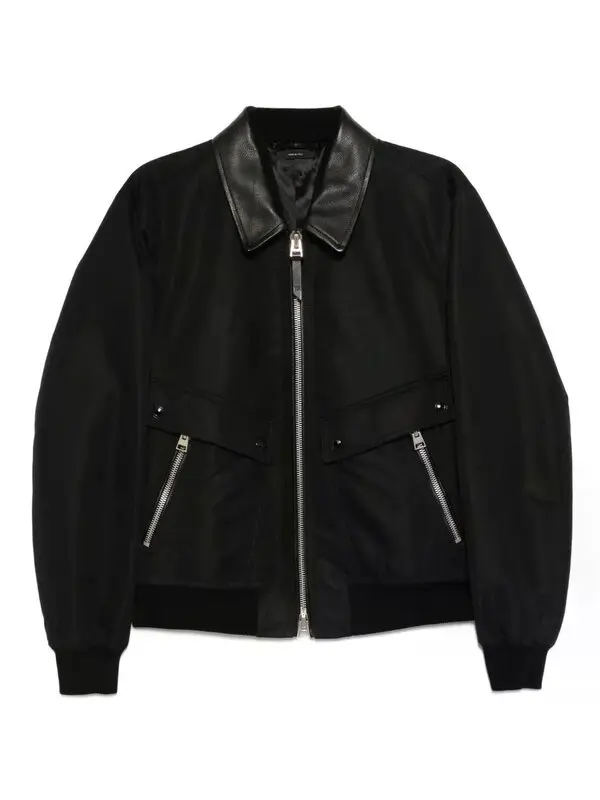 TOM FORD Leather Collar Bomber