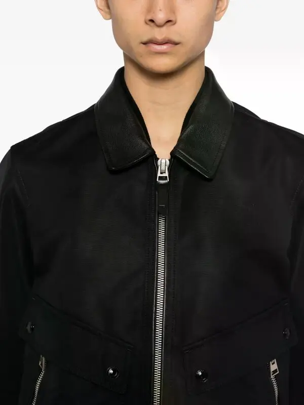 TOM FORD Leather Collar Bomber