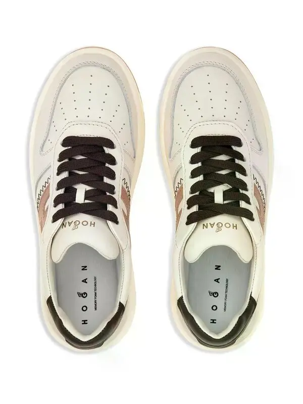 Hogan H630 Sneakers With Perforated Detail - Neutrals