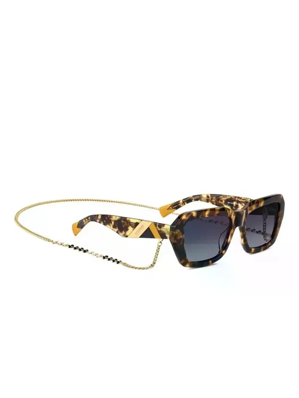 Missoni Square-frame Sunglasses With Gold-tone Chain Detail