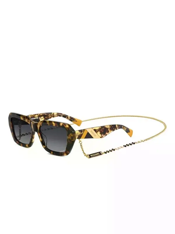 Missoni Square-frame Sunglasses With Gold-tone Chain Detail