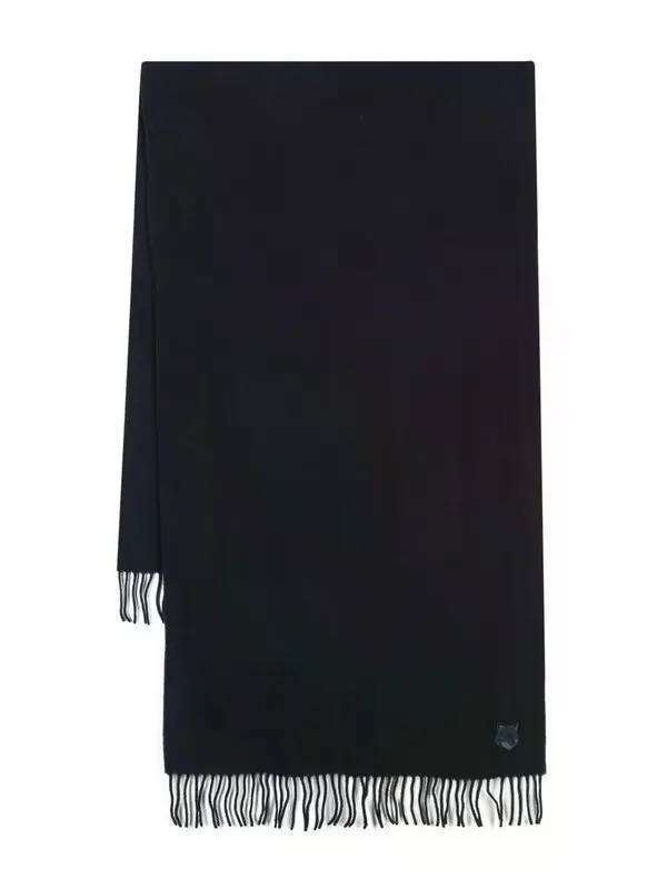 Maison Kitsuné Fox-patch Scarf - Blue