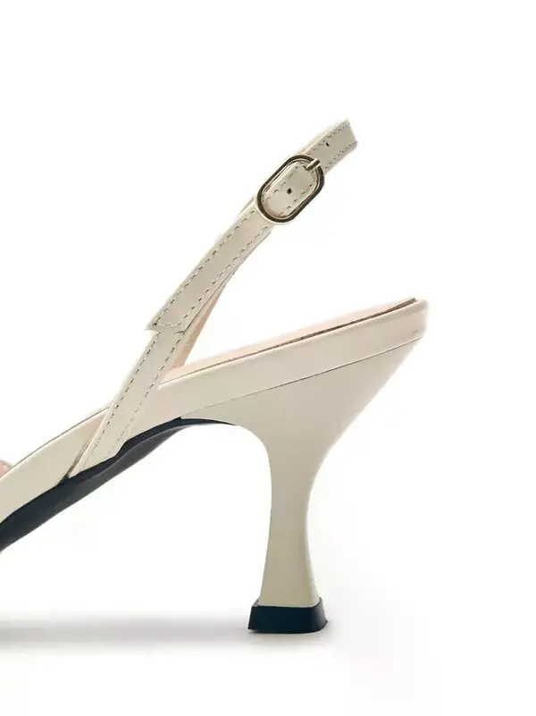 ALOHAS Joelle Buckle-detail Pointed-toe Pumps - Neutrals