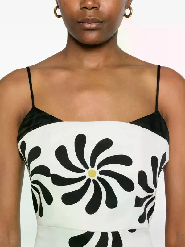 CALA DE LA CRUZ Rocha Mini Dress With Graphic Print