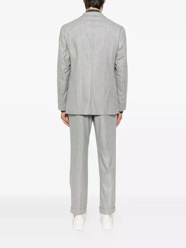 Eleventy Pinstripe Single-breasted Suit - Grey