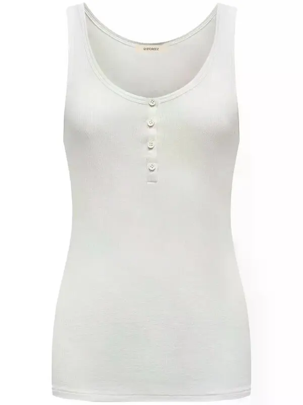 12 STOREEZ Ribbed Cotton Henley Top