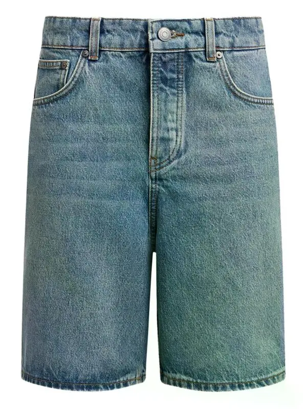 12 STOREEZ Boyfriend Denim Shorts - Blue