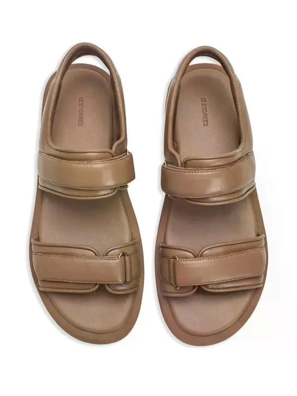 12 STOREEZ Padded Leather Touch-strap Sandals